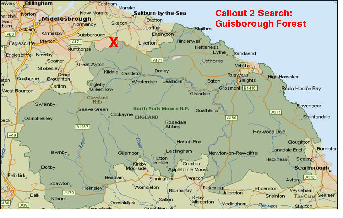 Callout 2 Search Guisborough Forest – Cleveland Mountain Rescue